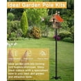 90Inch Heavy Duty Bird House Pole Mount Kit with Frosted, Bird Feeder ...