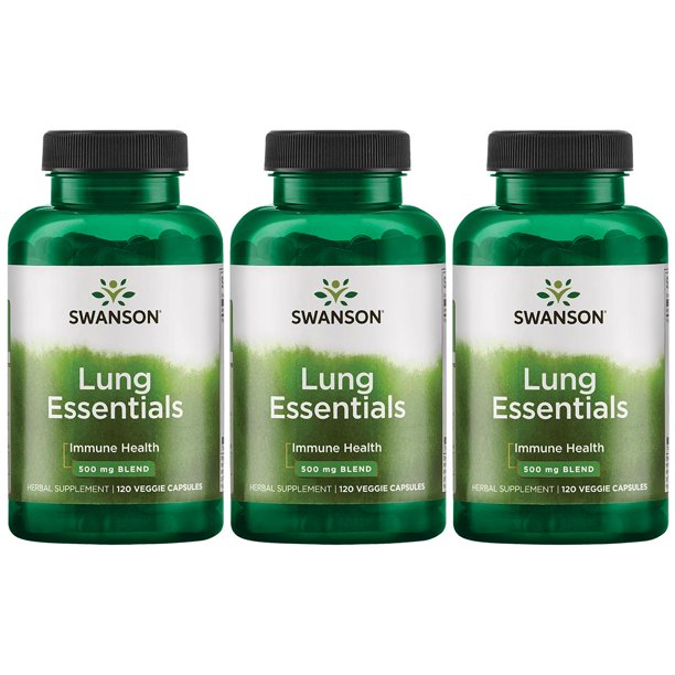 Swanson Lung Essentials 500 mg 120 Veg Caps 3 Pack - Walmart.com