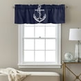 Coastal Anchor Valance Curtains for Windows, Nautical Knot Light ...