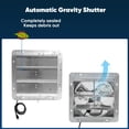12 Inch Shutter Exhaust Fan, Gable Vent Fan, Wall Mount Ventilation ...
