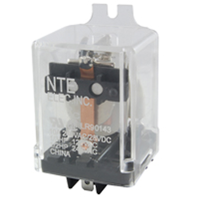 NTE Electronics R10-11D10-24F RELAY-24VDC 10AMP DPDT GEN.PURPOSE FLANGE ...