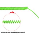 Uxcell 9.8ft Heavy Spring Fishing Coiled Lanyard Extension Cord Tether ...