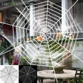 BadPiggies Halloween 9.8ft Giant Round Spider Web Props with Scary ...