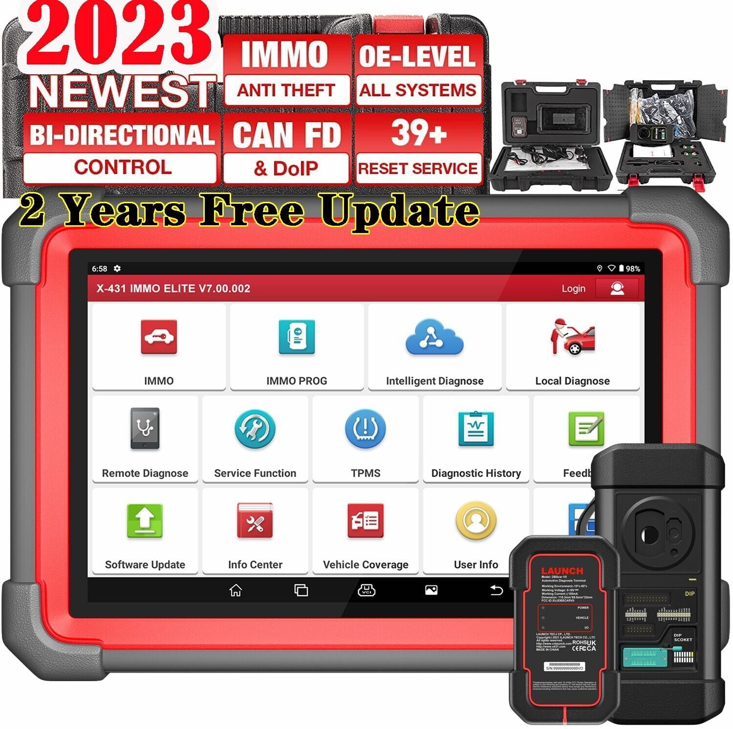 LAUNCH X431 IMMO Elite Automotive Key Fob Programming Tool Car ...