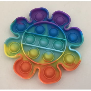 HDTech Rainbow Butterfly Shape Push Pop Bubble Sensory Fidget Toy for ...