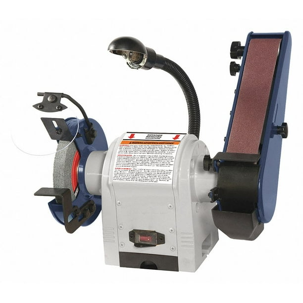 Dayton 49H006 Combination Belt and Bench Grinder, 6 in Max. Wheel Dia ...
