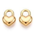 304 Stainless Steel Charms Manual Polishing Heart Padlock Charm Real ...