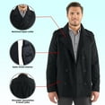 Alpine Swiss Jake Men's Winter Pea Coat, Wool Blend, Double Breasted ...