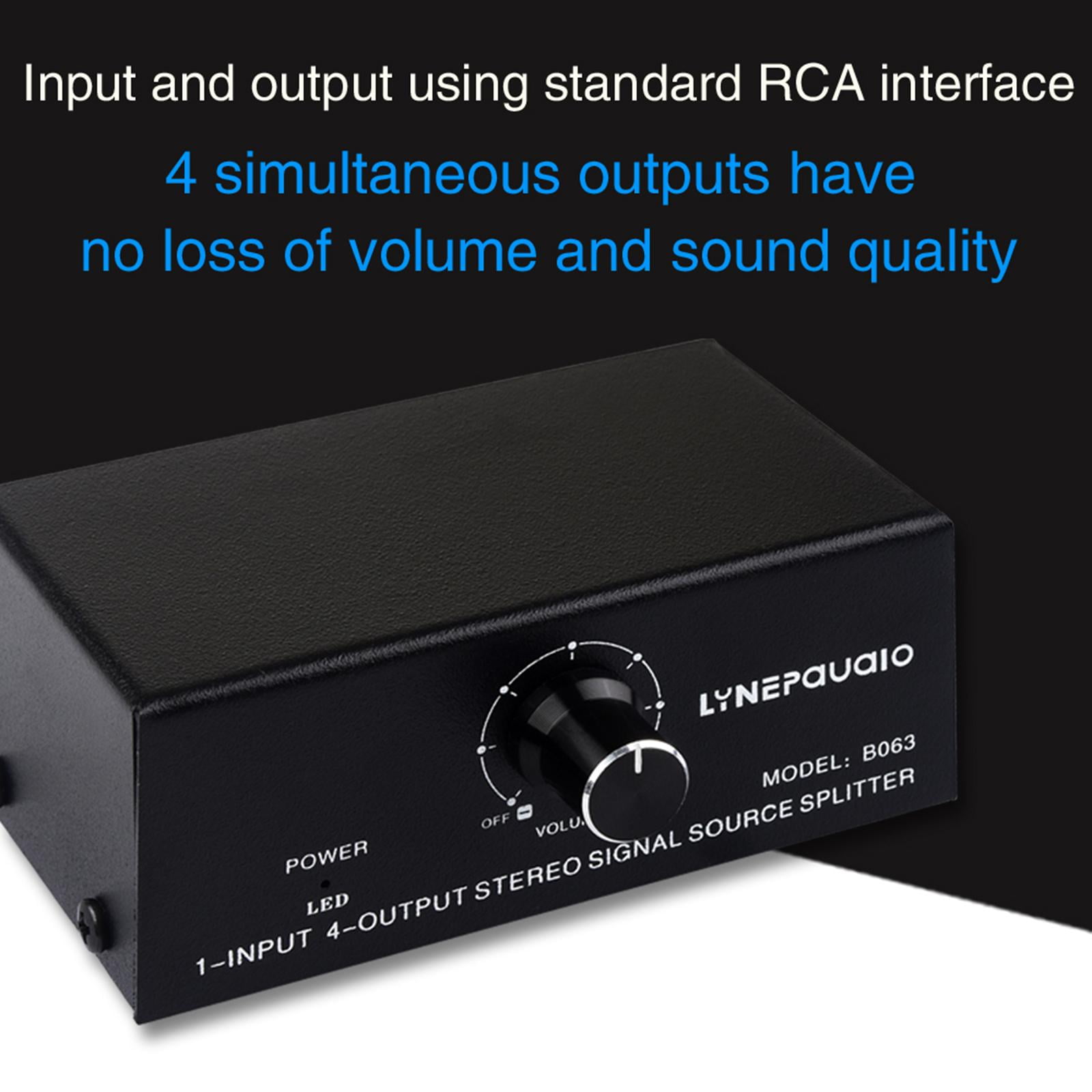 Buy out Stereo Audio Switch, with Volume Controller Composite 4-Way ...