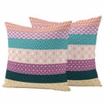 Bohemian Outdoor Throw Pillow Covers Set of 2, Tribal Geometric Stripes ...