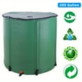 100 Gallon Rain Barrel Outdoor Patio Water Storage Barrel Green ...