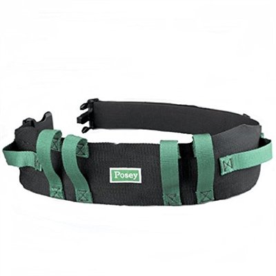 Posey Transfer Belt, Gait Belt, 55 Inch Green, Quick Release, Black ...