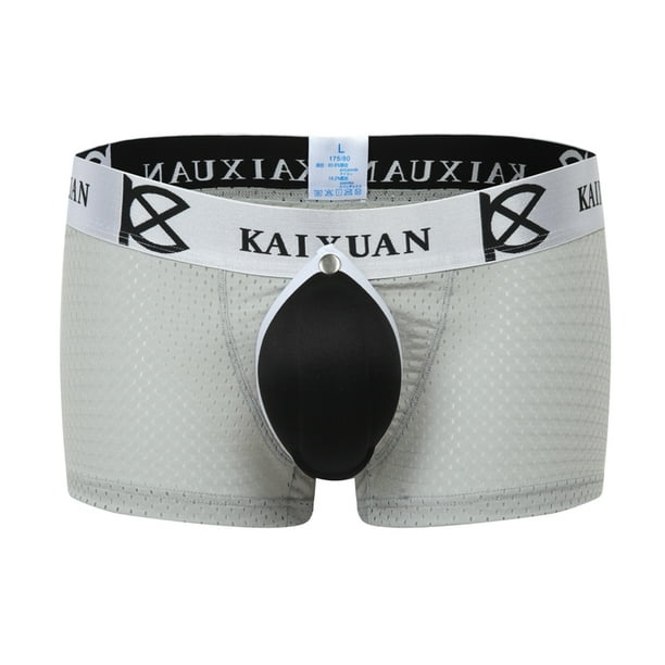 Nebesheii Men's Sexy Boxer Briefs Open Front Underwear,Mesh Breathable ...