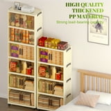 "Keenstone 4 Tier Plastic Storage Bins, Foldable, Clear Doors, 18.9""x9 ...