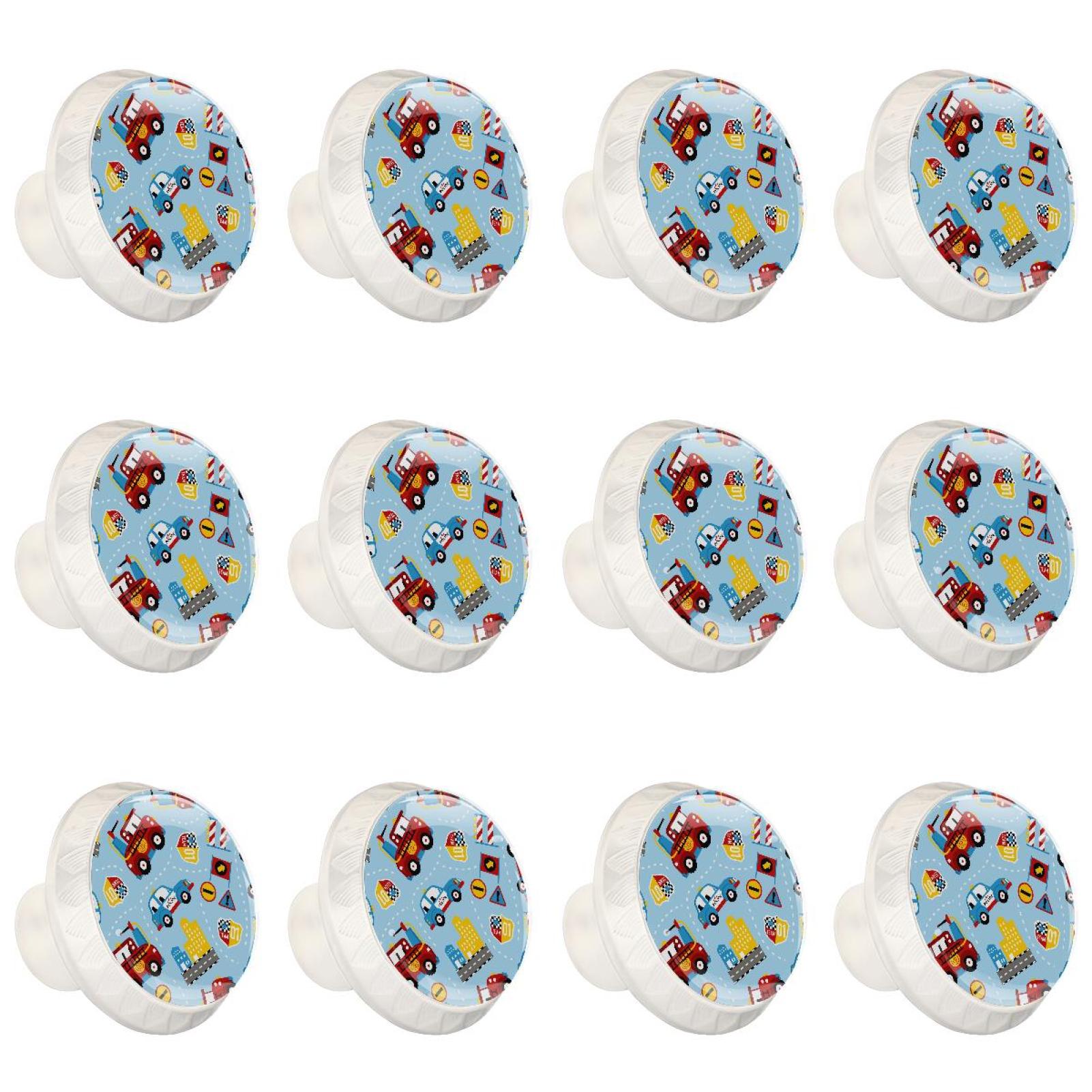 12 Pcs Firefighter Police Car Knobs for Kitchen Cabinet Cupboard ...