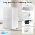 Candy 14000 BTU Portable AC Window Kit Included Cools 700 Sq Ft Room ...