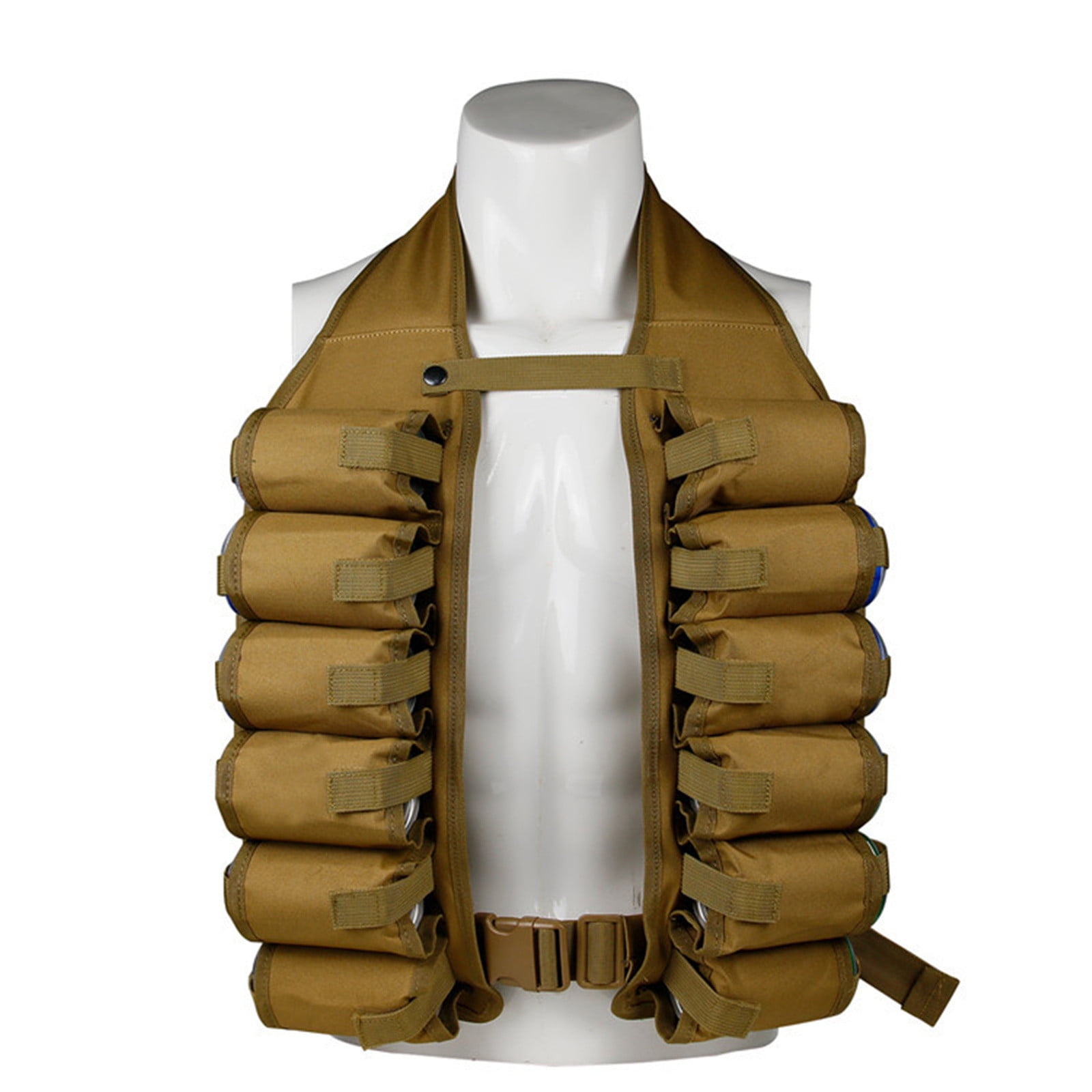 Teissuly Beer Bandolier Holder Drink Vest Beer Holster 12 Can Beverage ...