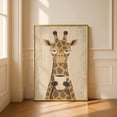 Affixzi Funny Giraffe Coffee Poster, Minimalist Retro Safari Animal ...