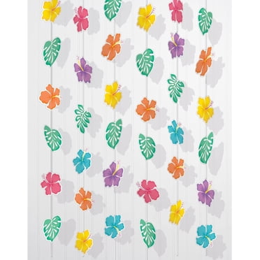 Amscan Hawaiian Summer Luau Party Assorted Hibiscus Cutout Wall ...