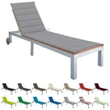 vidaXL Patio Lounge Chair Sunlounger Sunbed with Cushion Solid Acacia ...