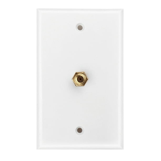 Coaxial Connector Wall Plate - Video Coax Input F Connector Female Jack ...