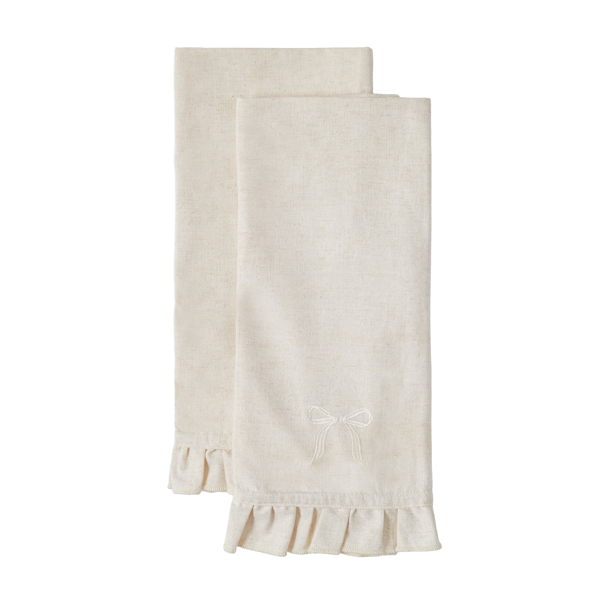Click here for Fraiche Ruffle Tea Towels 2-Pack 18 X 28 prices