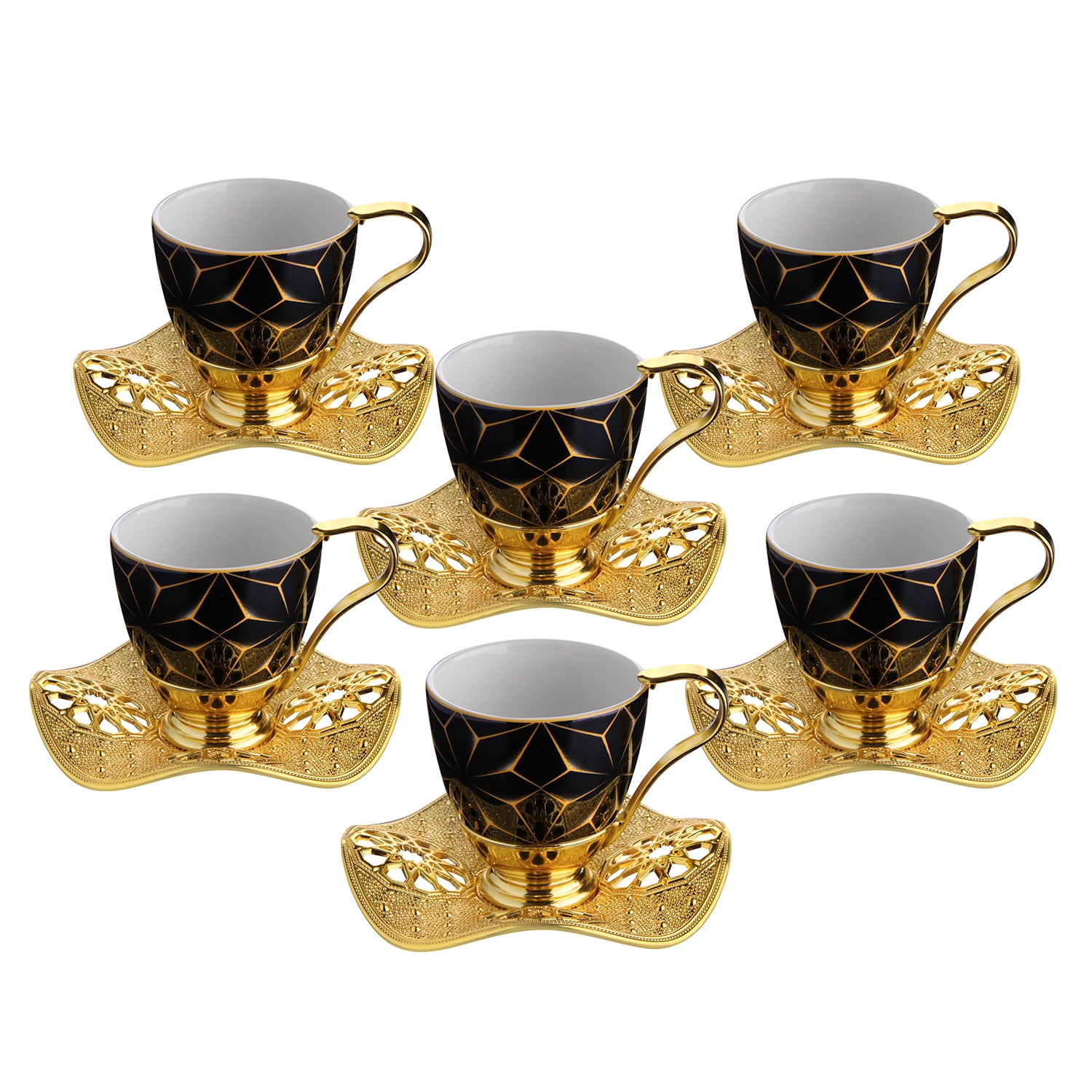Nisa Turkish Coffee Cup Set | Handmade Turkish Porcelain Coffee Cups ...