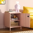 Pink Metal Lockable Storage Cabinet With Combination Lock For Bedroom ...