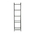 Mainstays 5-Shelf Steel Bathroom Tower Storage Unit, Matte Black Finish ...
