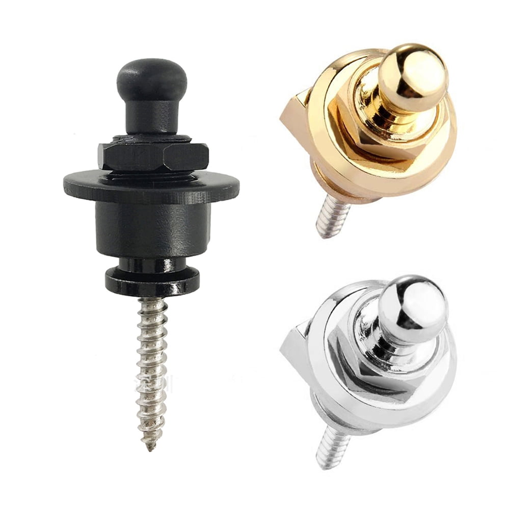 Anti-Slip Metal Guitar Strap Locks Fasten Security Guitar Bass Locking ...