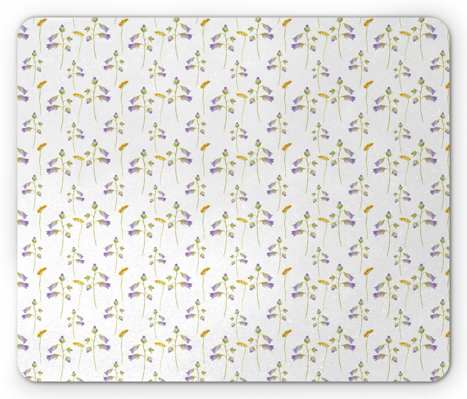 Floral Mouse Pad, Simplistic Flowers Spring Tones Plain Background ...