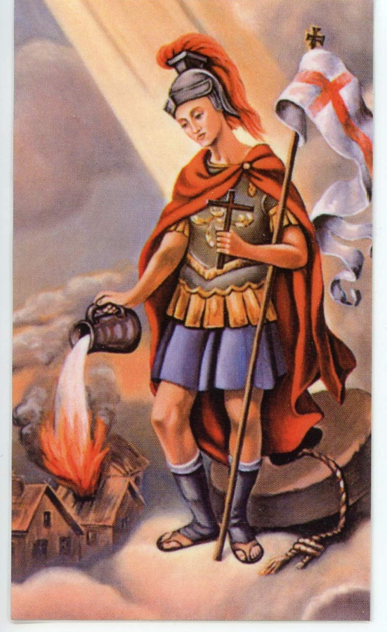 St. Florian Fireman Prayer - Relic Laminated holy card - Blessed by ...