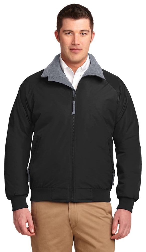 Port Authority J754 Men's Challenger Jacket - True Black/ Grey Heather ...