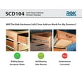 Rok Hardware Soft Close Slide Adapter for Cabinet Drawer, Side Mount ...