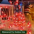 SRWEHG-26.2 Ft 80 Led Candy Cane String Lights Christmas Decor Battery ...