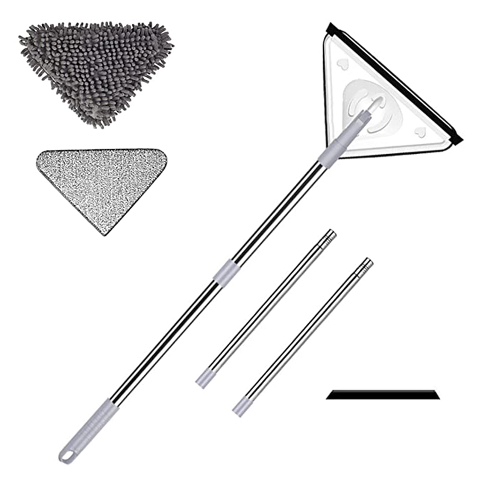 Cleaning Mop Triangle 360° Rotatable Retractable Triangle Clean Mop ...