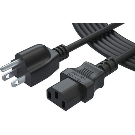 Pwr 12ft (3.6m) Computer Power Cord, NEMA 5-15P to C13, Printer Power ...