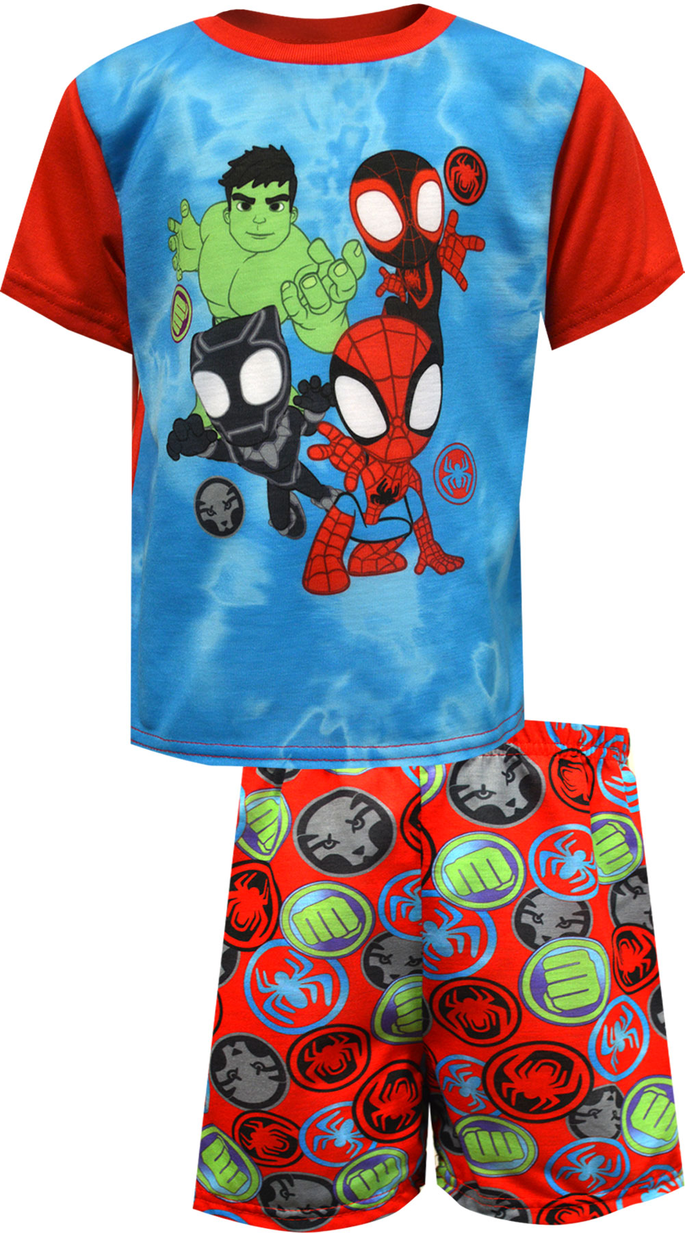 AME INTL Boys' Marvel Comics Spiderman and friends Toddler Shortie ...