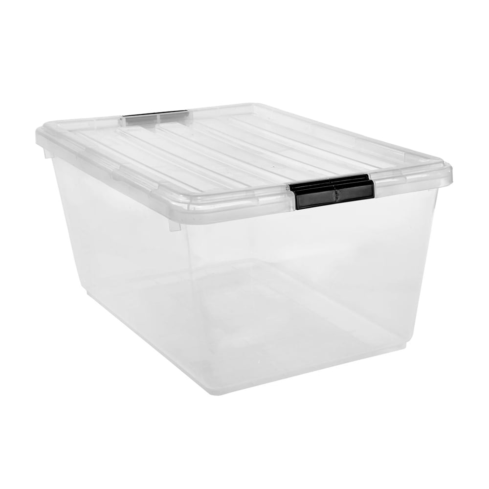 Caja Organizadora 42L Transparente Tapa Broches | Walmart en línea