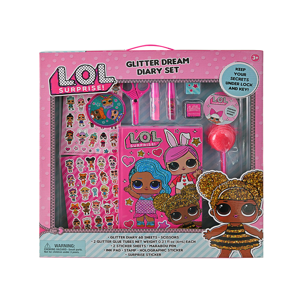 LOL Suprise Secret Diary Set, Stickers, Stamp, Pen & More - Walmart.com