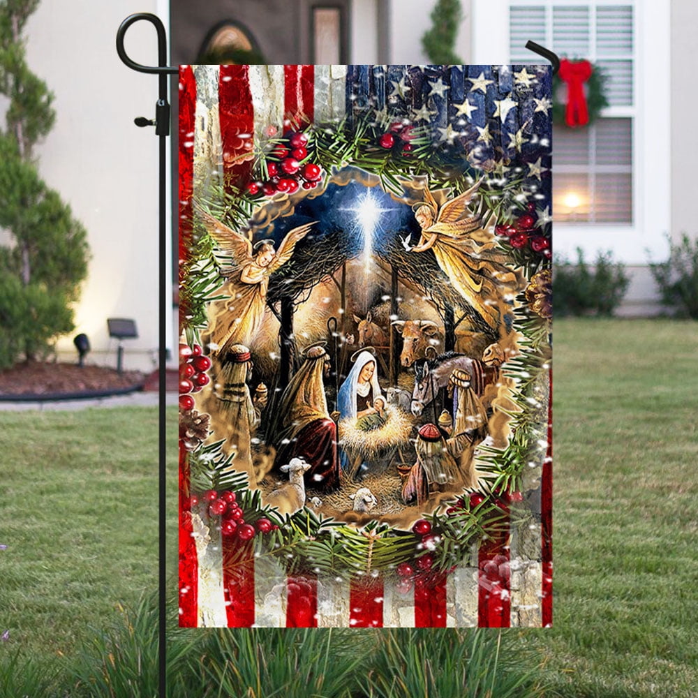 FLAGWIX Christmas Garden Flag - Jesus Is Born. Nativity Of Jesus ...