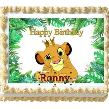 The Lion King Simba Edible Cake Topper Image - Walmart.com