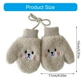 Cartoon Toddler Winter Mittens With Neck Rope Lamb Wool Insulated ...