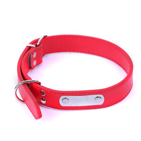 Pet Dog Collar Buckle Candy Color PU Leather Collar Neck Strap - Walmart.ca