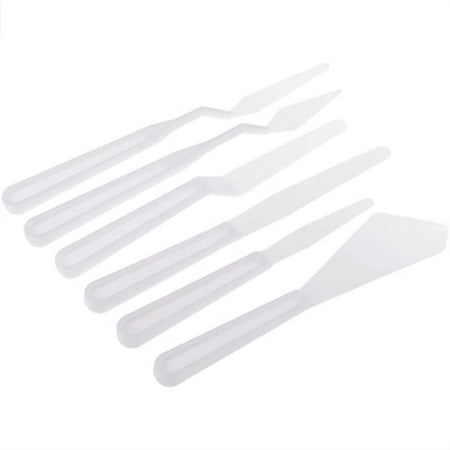 Lepai 5pcs Palette Knife, White Plastic Painting Palette Knives ...