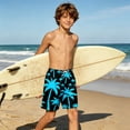 Boys Swim Shorts With Double Layer Elastic Waist Printed Pattern ...
