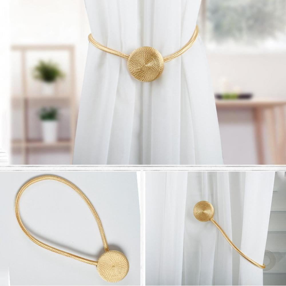 Curtain Tiebacks Magnetic, Drape Holders Megnetic Holdbacks Decorative ...