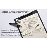 8 Pieces Math Geometry Kit Set Student Supplies with Shatterproof ...
