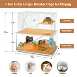 OIIBO 3 Tiers Large Hamster Cages with Removeable Waterproof PVC Tray ...