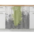Abstract Art Cabinet Curtains 28" W x 35" L Green Grey Wall Mottled ...